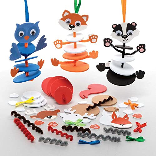 FE847 Woodland Animal Stacking Kits - Pack of 6, Foam Crafts for Kids ...