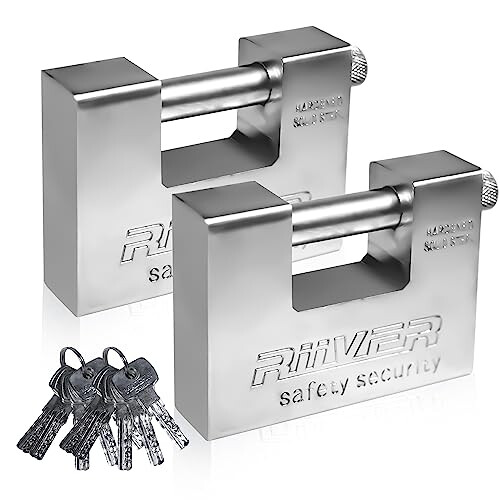 2 Pack 94mm Heavy Duty Container Padlock High Security, 1kg Shipping ...