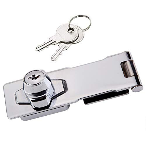 Keyed Locking Hasp, Tiberham Heavy Duty Hasp Staple with Integrated ...