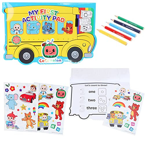Toyland Cocomelon Activity Set - A4 Activity Pad, Pencils & 2 Sticker ...