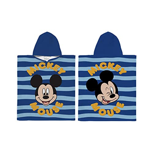 Official Disney Mickey Mouse Hooded Towel Poncho | Super Soft Feel, Sea ...