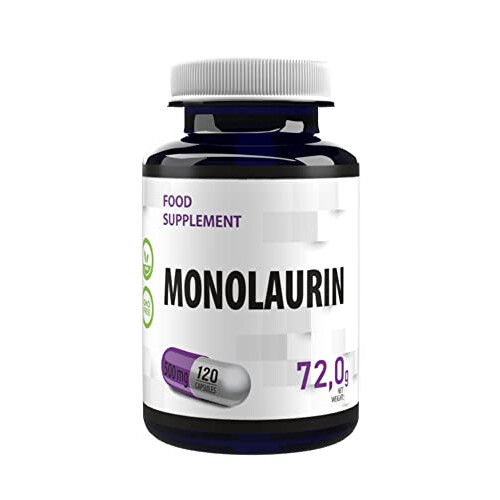 Monolaurin 500mg 120 Vegan Capsules, 3rd Party lab Tested, High ...