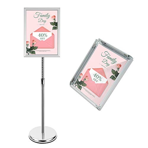 A3 Sign Holder Stand Display Poster Stand Adjustable Aluminum Free ...