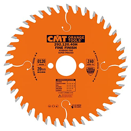 Orange cmt-Tools 292,120.40h Saw for Cuts of Precision 120 x 40 x 20 1. ...