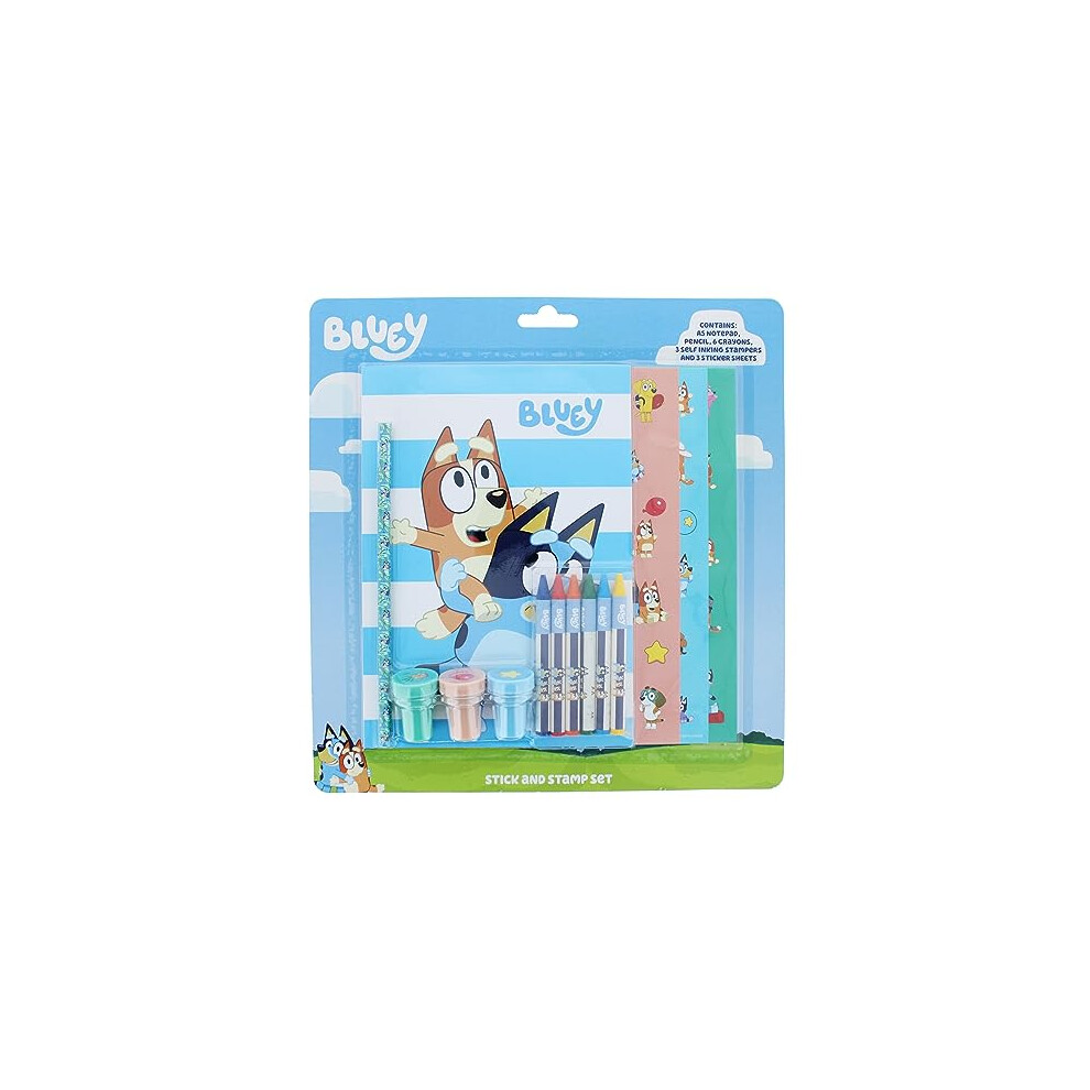 Bluey Stick & Stamp Set | Bluey Colouring Set | Bluey Stationary Sets ...