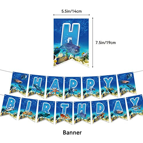 Under the Sea Party Decorations Ocean Animals Party Supplies Includes ...