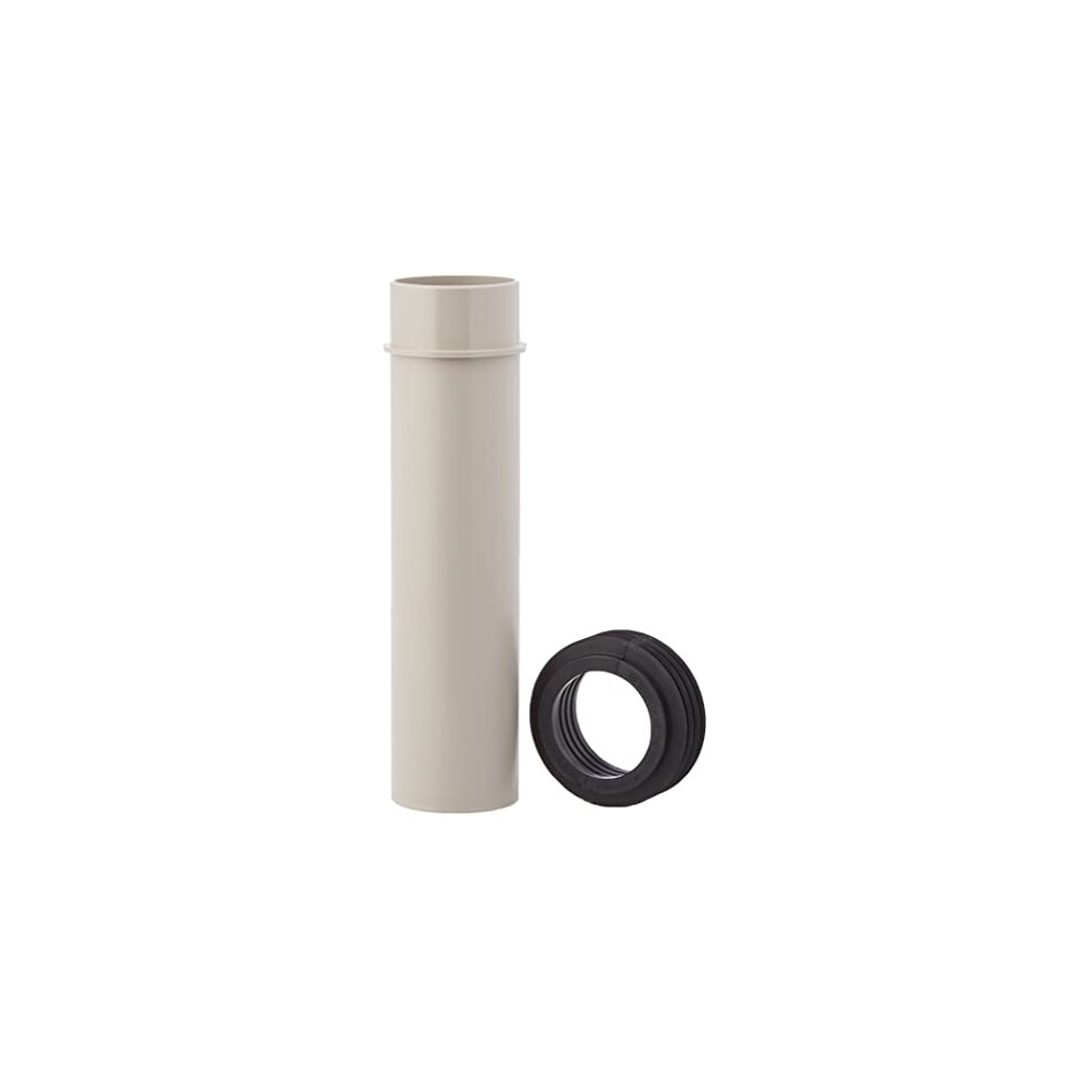 Downpipe Extension Geberit with Sealant Sleeve: D45 mm Granite Grey ...