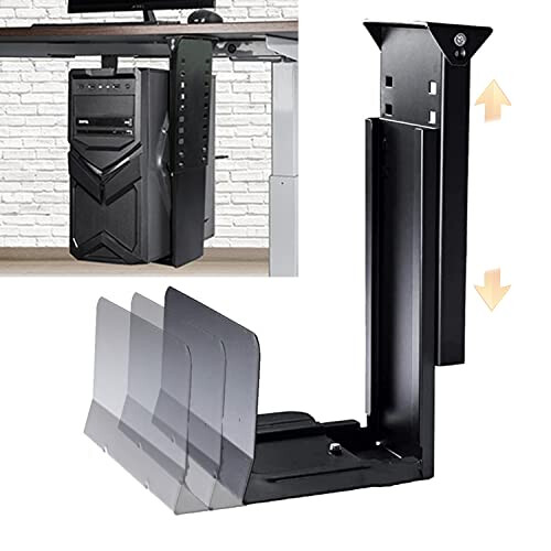 Under Desk PC Mount Adjustable Height and Width Computer Tower Stand ...