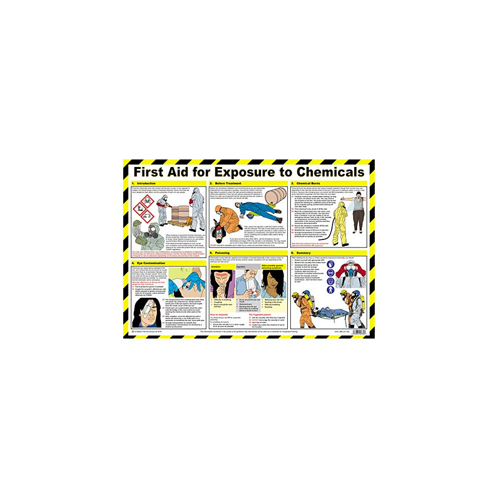 Safety First Aid First Aid for Exposure to Chemicals Poster A2 Poster ...