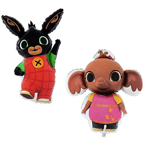 Toyland Pack of 2 Bing Balloons - Bing Bunny & Sula Elephant Shaped ...