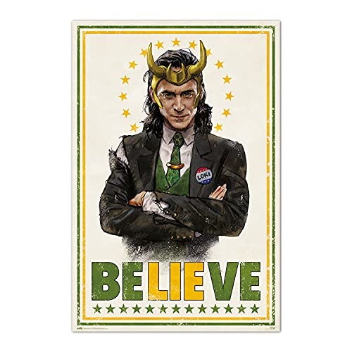 Marvel Loki Poster - 35.8 x 24.2 inches / 91 x 61.5 cm - Marvel Poster ...