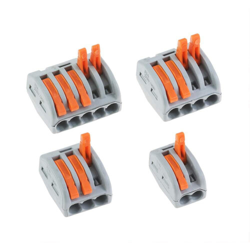 AGGKY Lever-Nut Compact Wire Connectors, 60 Pack Assortment Conductors ...