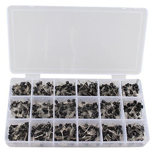 900Pcs 18 Kinds Transistor NPN PNP Kit Set 30-180V 50-1500mA Assortment ...