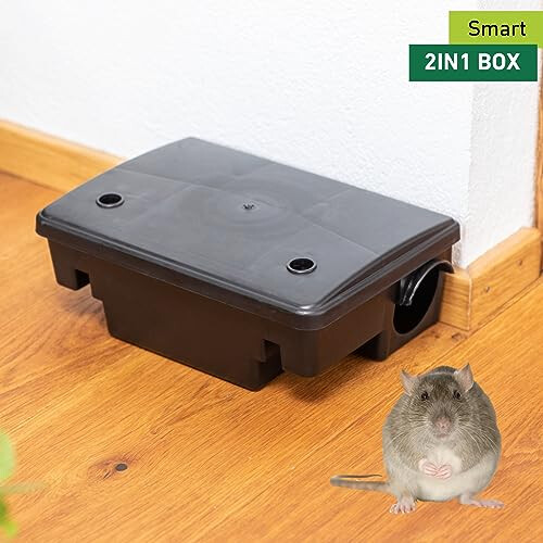 Mouse & Rat Box 2-in-1, Mouse and Rat Trap, Mice Bait Box, Mice Bait ...