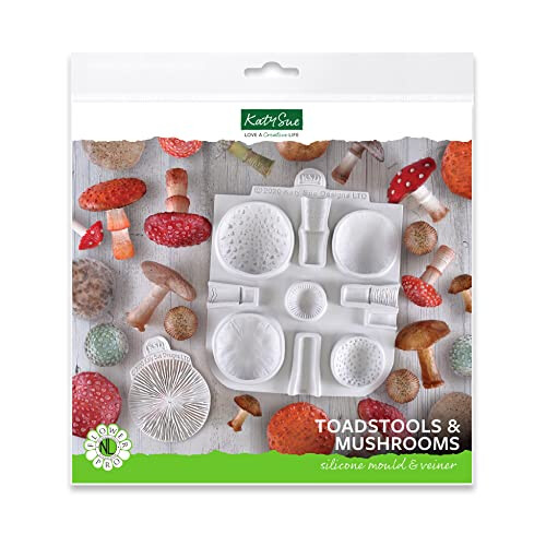 Flower Pro Toadstools & Mushrooms Silicone Mould & Veiner Set for Cake ...