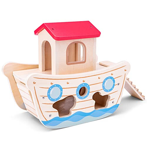 10565 Wooden Noahs Ark Shape Sorter on OnBuy