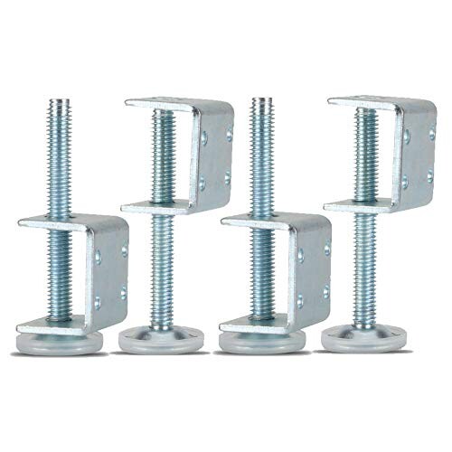 4 Packs Heavy Duty Adjustable U Brackets Baseboard with Levelling Feet ...