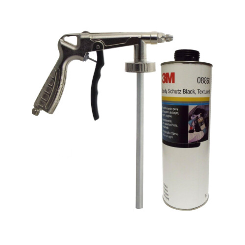 2 x 3M Car Body Schutz - Black Underseal + Underbody Coating Gun 08861 on OnBuy