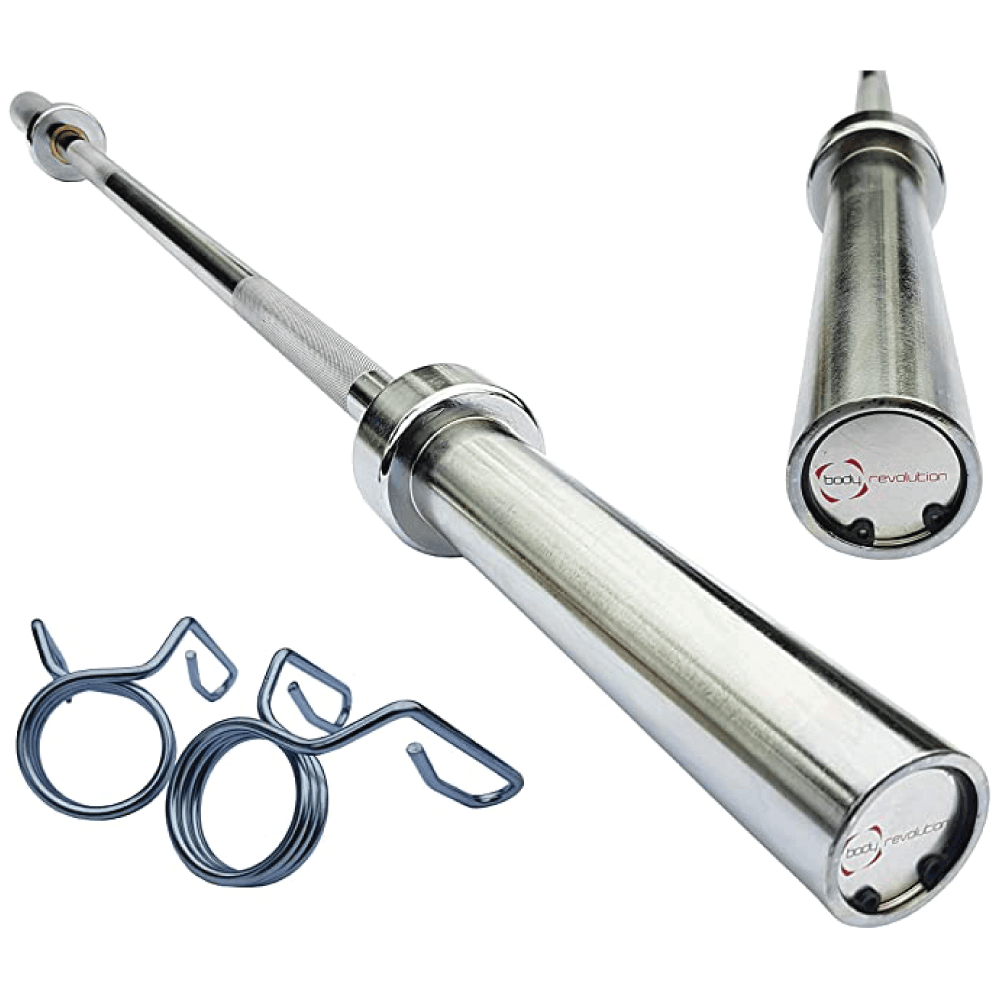 Barre Olympique Body Revolution 4ft - Acier chromé, rotation 360 ...
