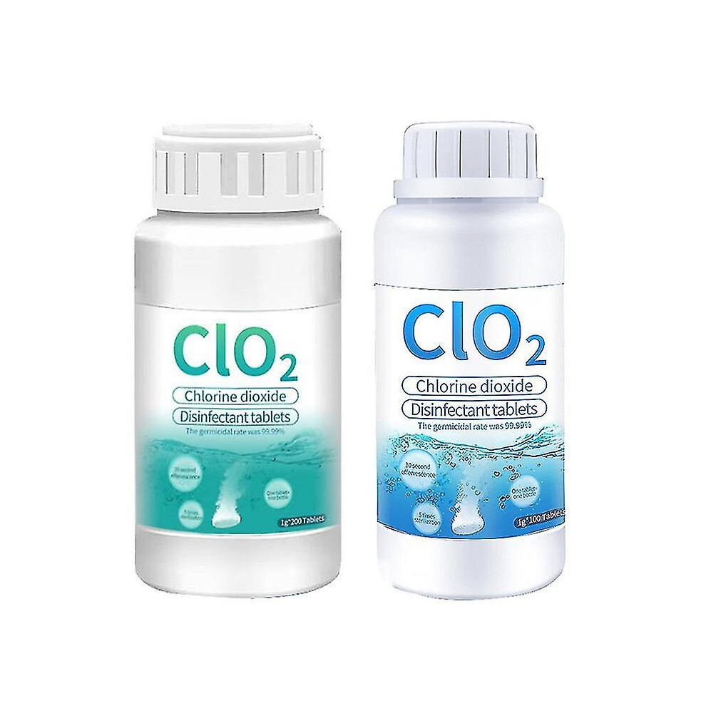 1tablet = 1l Disinfectant 100/200pcs Clo2 Chlorine Dioxide Effervescent ...
