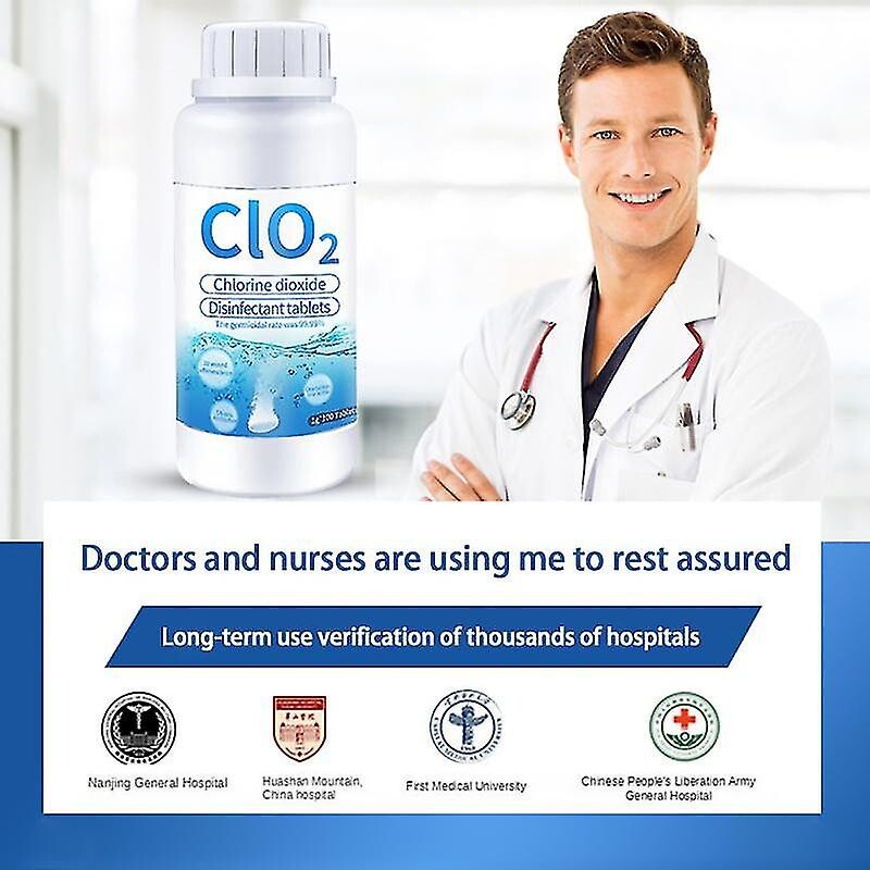 1tablet = 1l Disinfectant 100/200pcs Clo2 Chlorine Dioxide Effervescent ...