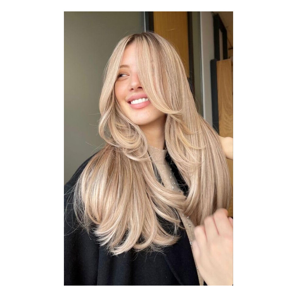 Clip in Hair Extensions Blonde Highlight Clip in Hair Extensions Human ...