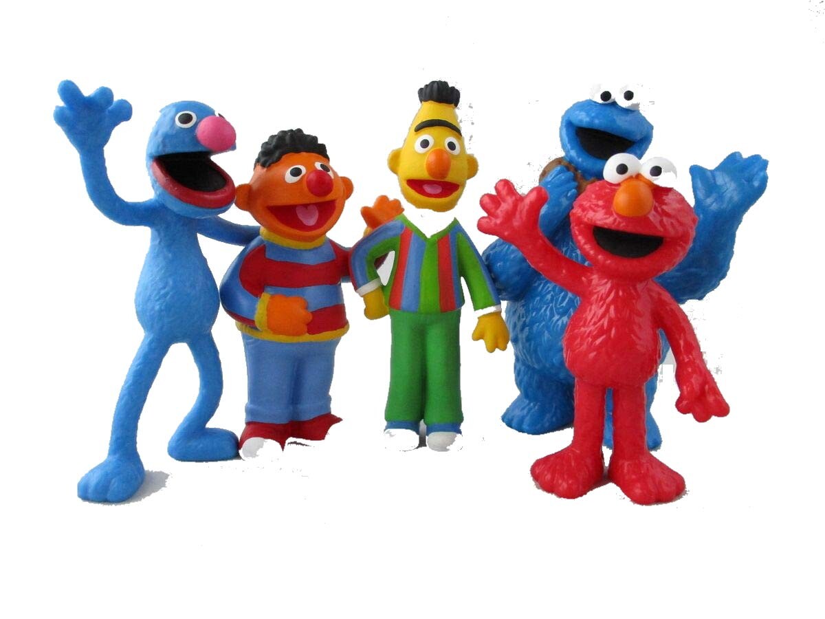 Sesame Street Comansi Figures set of 5 - Grover, Bert, Ernie, Cookie ...