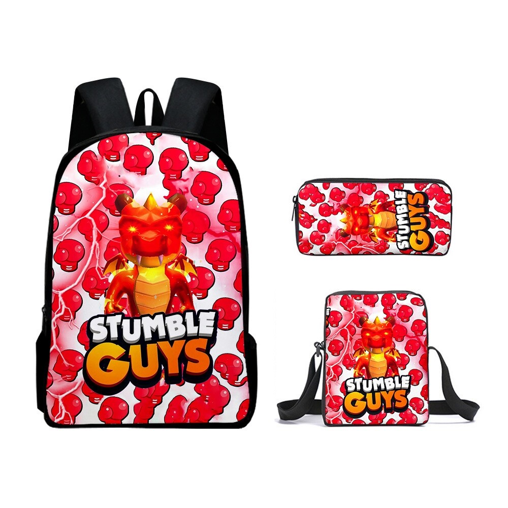 (05) Stumble Guys School Bag Set Backpack, Pencil Case on OnBuy