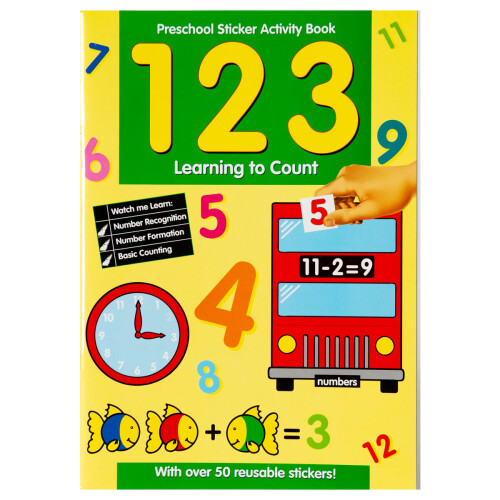 Preschool Sticker Activity Book 123 Learning to Count on OnBuy
