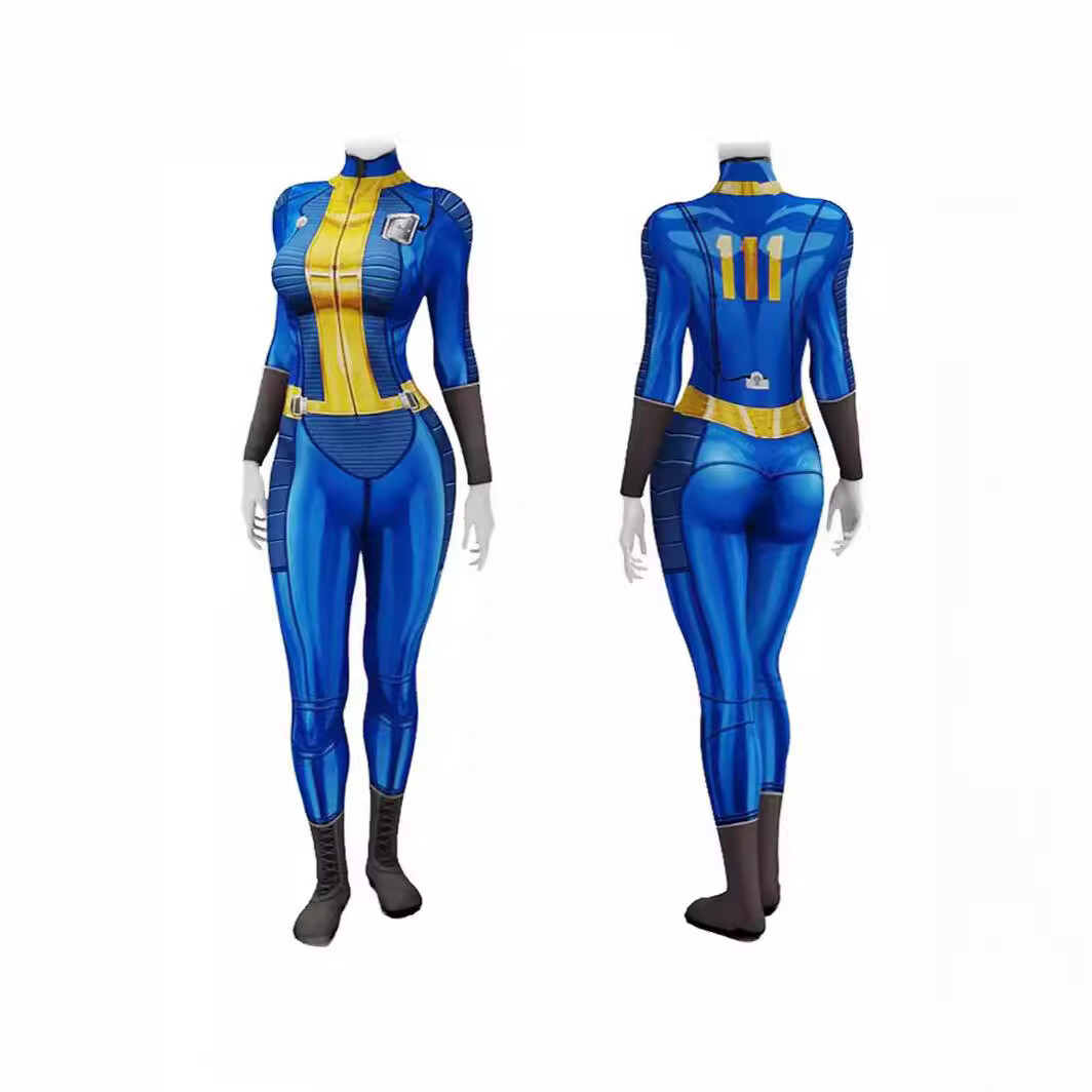 (Woman Blue, Adults M) Fallout 4 Theme Game Character Cloth Set Stage ...