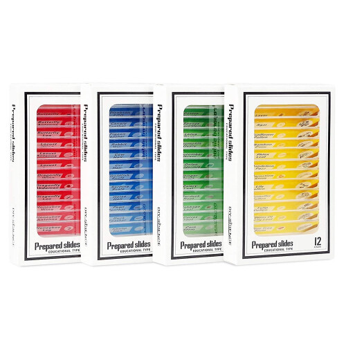 Wabjtam 48 Pieces Kids Ready Microscope Slides Animal Insect Plant ...