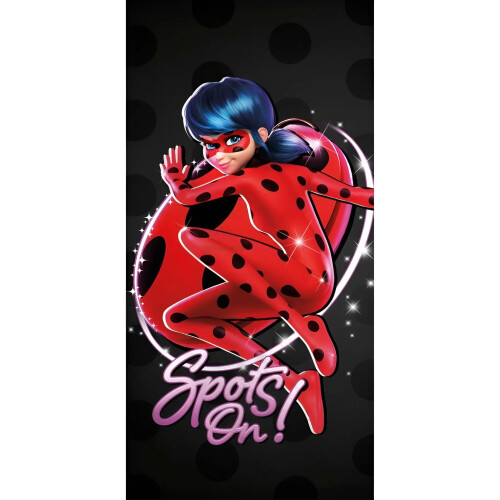 Miraculous Ladybug Bath Beach Towel 140 x 70 cm 100% COTTON 'Spots on ...