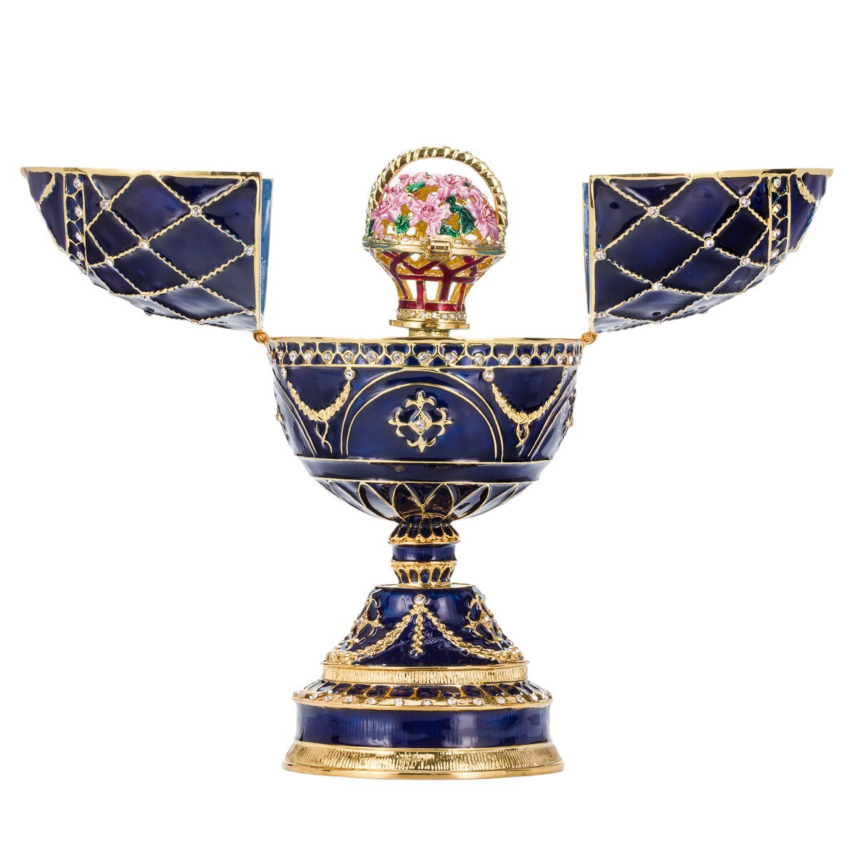 danila-souvenirs Faberge Style Egg Music Box Trinket Jewel Box with ...