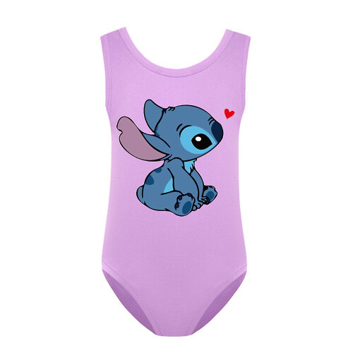 (Purple, 11-12 Years) Kids Lilo Stitch Cartoon Swimwear Swim Set Beach ...