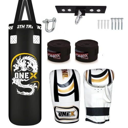 Boxing bag 3ft Punch Bag Set MMA Arts Kickboxing Bag Wall Bracket. on OnBuy