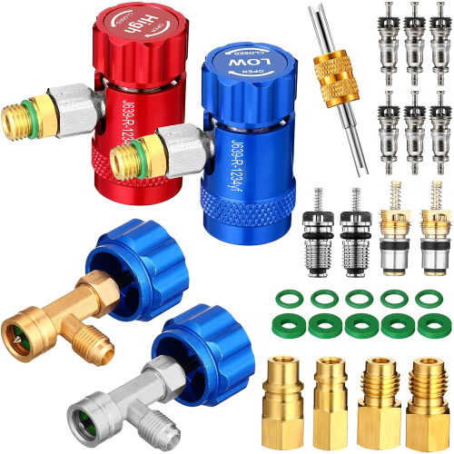 AC R1234YF Adapters Quick Couplers Set, R1234yf to R12 Quick Coupler ...