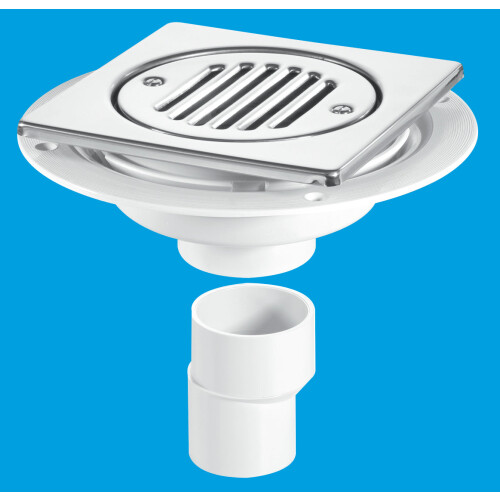 McAlpine USG2T6SS Untrapped Gully. Tile/Grating with removable Grid, 2 ...