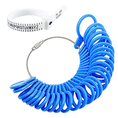 Ring Sizer Gauge Set UK A-Z US Finger Size Measurer Sizing Belt ...