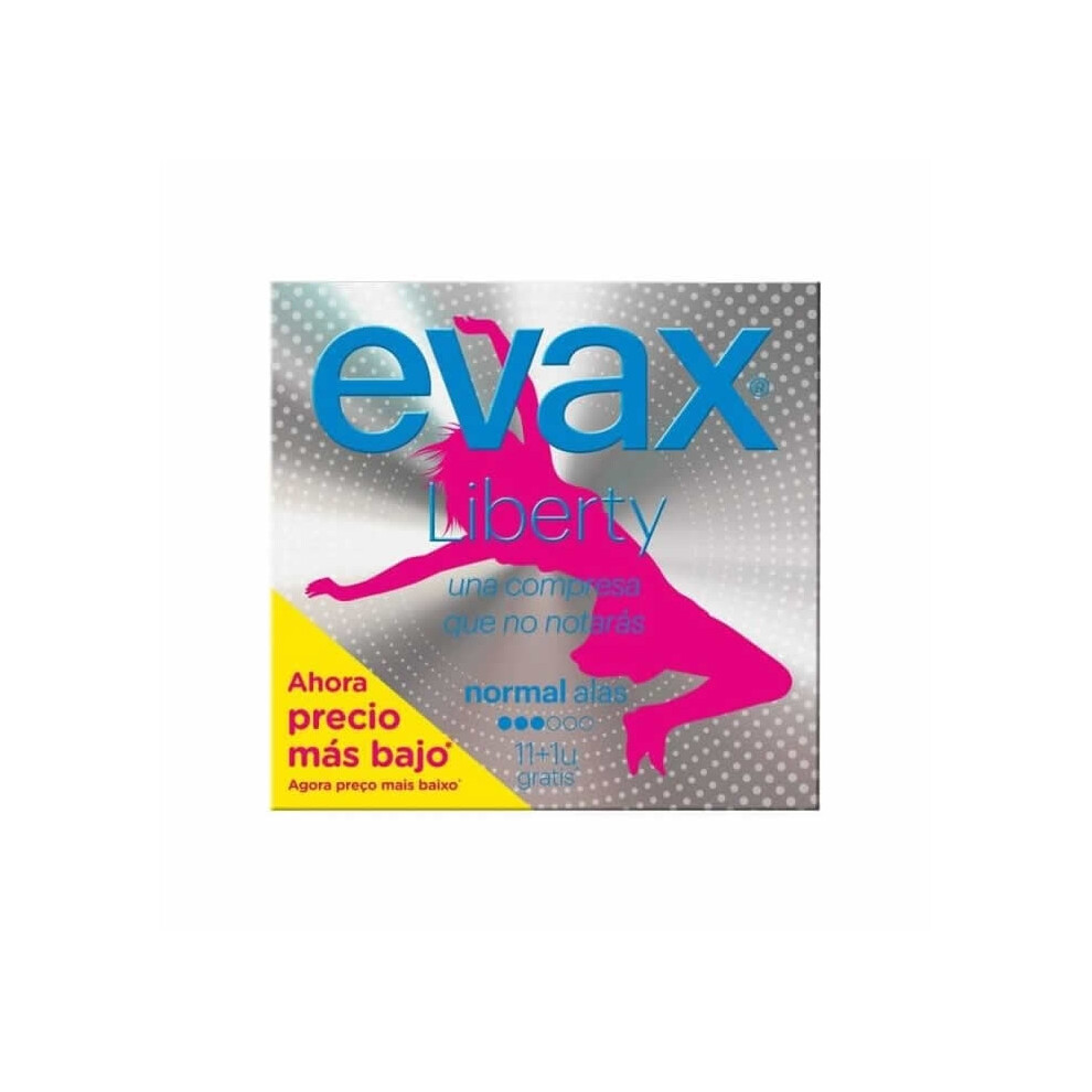Evax Liberty Normal With Wings Sanitary Towels 12 Units on OnBuy