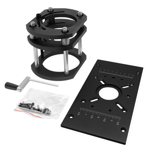 (#C) M8 Black/Red CNC Router with Aluminum Inverted Plate Lift Table ...