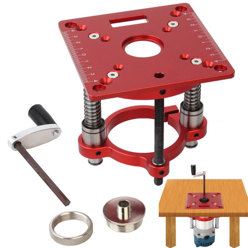 Precision Router Lift Kit with Router Table Insert Plate Max Lifting ...