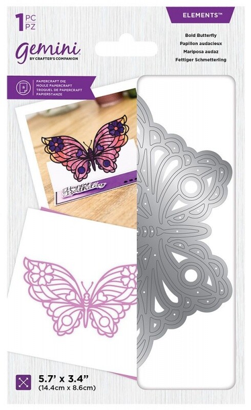 Gemini Elements Decorative Outline Topper Die - Bold Butterfly on OnBuy