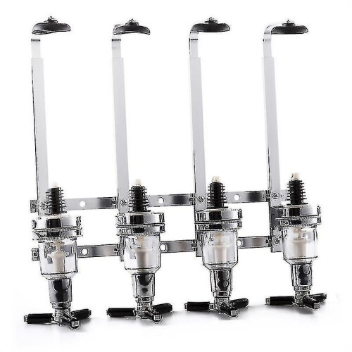 Kabalo Stainless Steel 4 Bottle Optic Wall Mount Stand Dispenser Bar ...