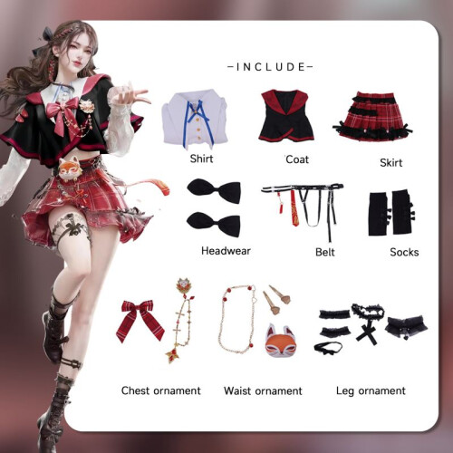 (XL) Naraka Bladepoint Tessa Cosplay Costume Set Game Virtual ...