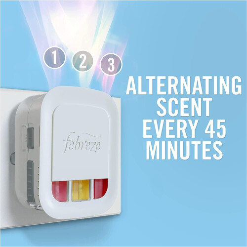 Febreze Unstoppables 3Volution Plug In Air Freshener Starter Kit, Plug ...