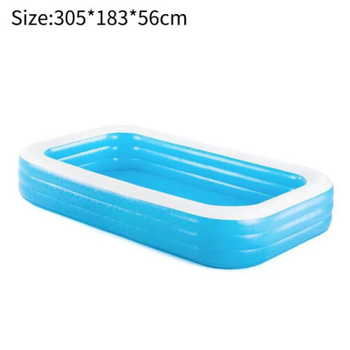 (305cm/120.08in) Bestway Pvc Rectangular Inflatable Swimming Pool Roomy ...
