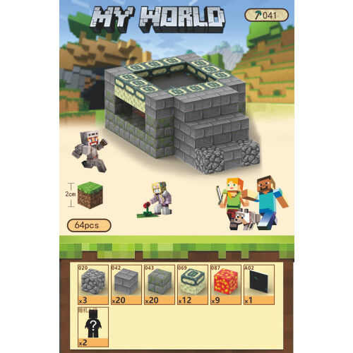 (T041-End of the World Teleport-64 PCS) Minecraft Magnetic Cubes Block ...