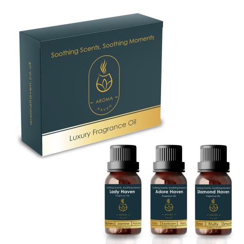Aroma Haven Set of 3 Pack Fragrance Oil 10ml Designed Inspired Scented Perfume Scents for ...