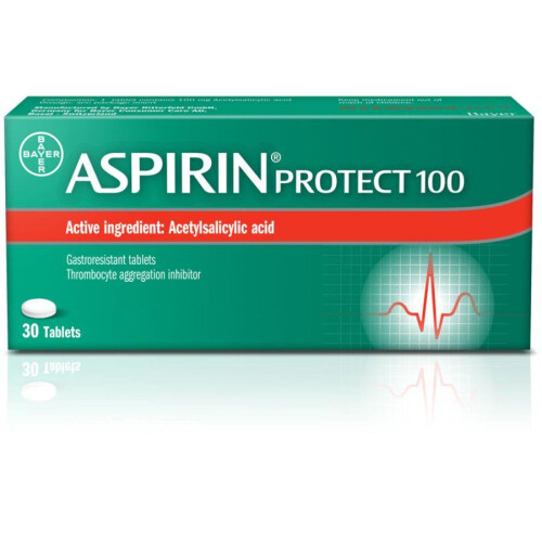 Aspirin Protect Tablets with 100 mg Acetylsalicylic Acid to Prevent ...