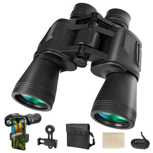 20x50 High Power Binoculars for Adults, BAK4 Prism, FMC Lens, HD Waterproof Large Eyepiece ...
